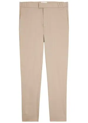 LESTRANGE Slim-leg Cotton-blend Trousers - Beige