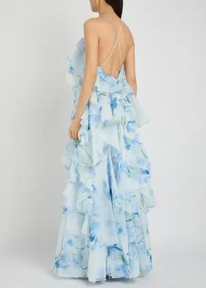 Aje Pandorea Ruffled Chiffon Maxi Dress