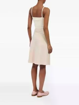 MAISON MARGIELA Pleated Poplin A-line Skirt - Neutrals