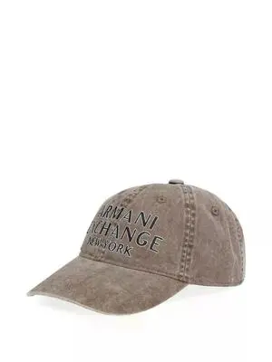 Armani Exchange Logo Detail Cap - Brown