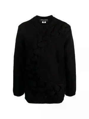Comme Des Garçons Cable-knit Crewneck Sweater