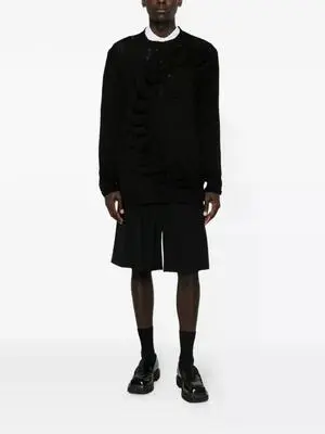 Comme Des Garçons Cable-knit Crewneck Sweater