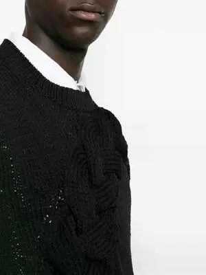 Comme Des Garçons Cable-knit Crewneck Sweater