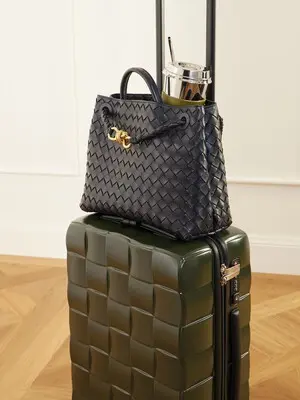 Bottega Veneta Odyssey Leather-trimmed Intrecciato Polycarbonate Carry-on Suitcase - Green