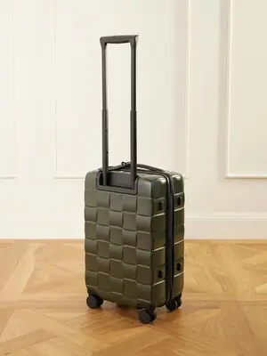 Bottega Veneta Odyssey Leather-trimmed Intrecciato Polycarbonate Carry-on Suitcase - Green