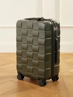 Bottega Veneta Odyssey Leather-trimmed Intrecciato Polycarbonate Carry-on Suitcase - Green
