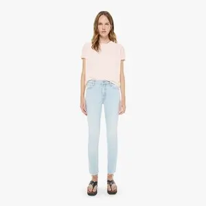 MOTHER The Rascal Flood Fray Jeans - Light Blue