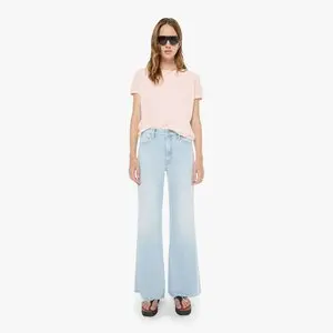 MOTHER The Hustler Roller Skimp Fray Jeans - Light Blue