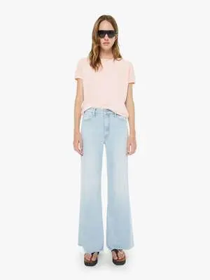 MOTHER The Hustler Roller Skimp Fray Jeans - Light Blue