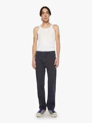 MOTHER Pleated Relaxed Fit Trousers - Blue