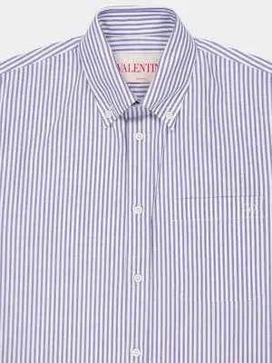 Valentino Garavani Striped Cotton Short-sleeved Shirt