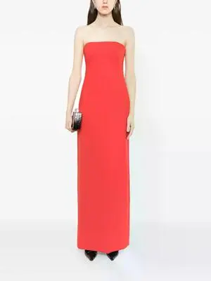 Amsale Strapless Column Maxi Dress