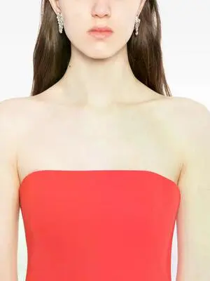 Amsale Strapless Column Maxi Dress