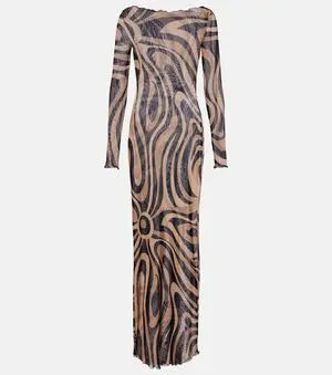 Emilio Pucci Marmo Tulle Maxi Dress - Beige
