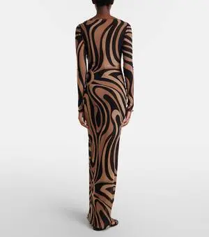 Emilio Pucci Marmo Tulle Maxi Dress - Beige