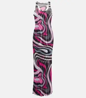 Emilio Pucci Marmo Tulle Maxi Dress - Multicoloured