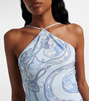 Emilio Pucci Orchidee Open-back Swimsuit