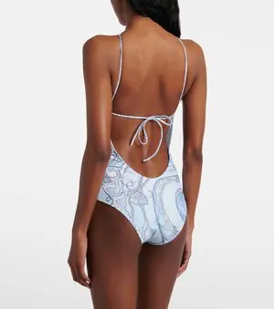 Emilio Pucci Orchidee Open-back Swimsuit