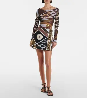 Emilio Pucci Vivara Sheer Tulle Top - Multicoloured