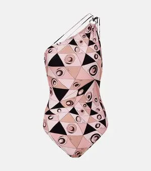 Emilio Pucci Occhi One-shoulder Swimsuit - Pink