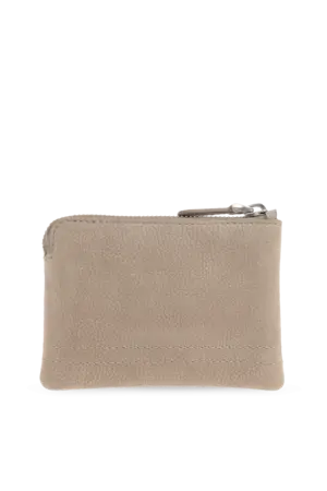 AMI Paris Leather Wallet - Grey
