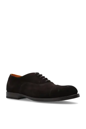 FABI Suede Oxford Shoes - Brown