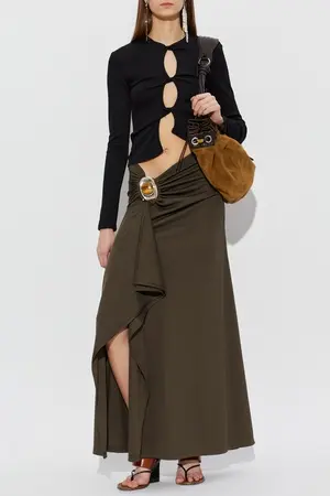 Christopher Esber Occhio Crystal Skirt - Green
