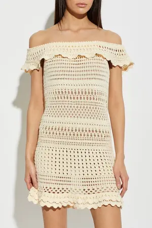 MARANT ETOILE Zoa Crochet Mini Dress - Cream