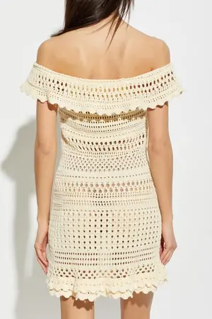 MARANT ETOILE Zoa Crochet Mini Dress - Cream