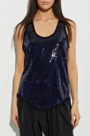 Isabel Marant Étoile Renelle Sequined Top - Navy Blue