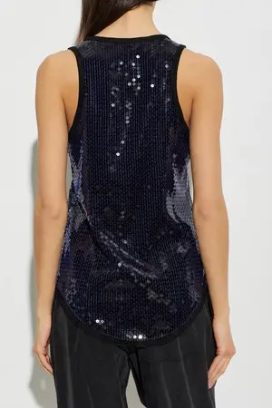 Isabel Marant Étoile Renelle Sequined Top - Navy Blue