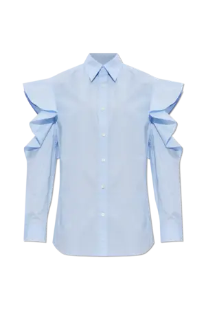 Moschino Shoulder Ruffle Shirt - Light Blue