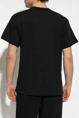 Versace T-shirt With Embossed Logo - Black