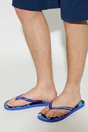 Versace Rubber Flip-flops With Logo