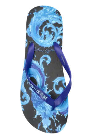 Versace Rubber Flip-flops With Logo