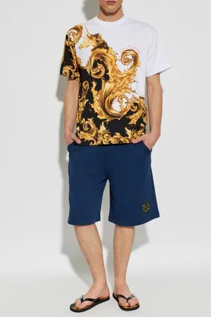 Versace Rubber Flip-flops With Logo - Black