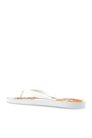 Versace Rubber Flip-flops With Logo - White