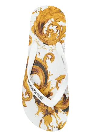 Versace Rubber Flip-flops With Logo - White
