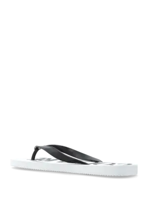Versace Rubber Slides With Logo - White