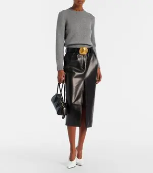 Khaite Donna Leather Shoulder Bag - Black
