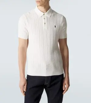 Polo Ralph Lauren Cable-knit Cotton Polo Shirt