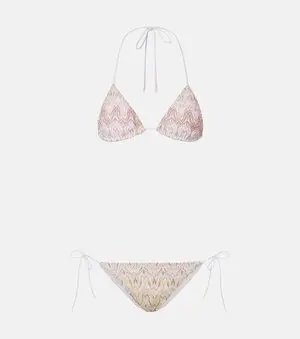 Missoni Lamé Zigzag Bikini - Multicoloured
