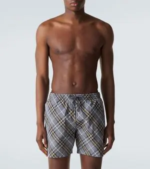 Burberry Check Swim Trunks
