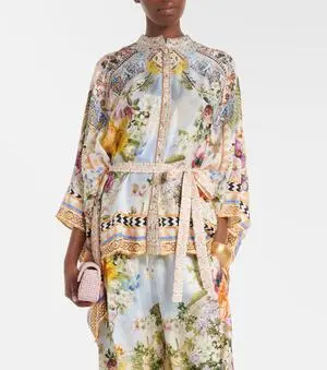 Camilla Printed Silk Blouse - Multicoloured
