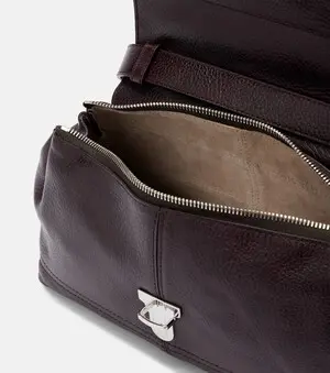 LEMAIRE Gear Small Leather Shoulder Bag - Burgundy