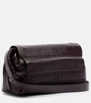LEMAIRE Gear Small Leather Shoulder Bag - Burgundy