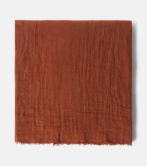ONCE MILANO Linen Throw - Brown