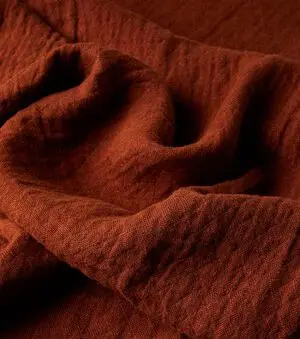 ONCE MILANO Linen Throw - Brown