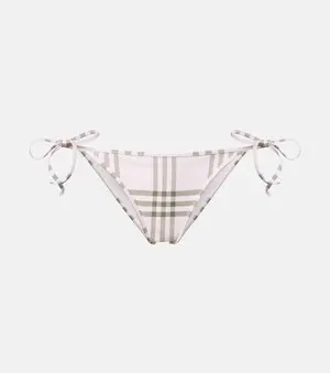 Burberry Checked Bikini Bottoms - Pink