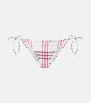 Burberry Checked Bikini Bottoms - Pink